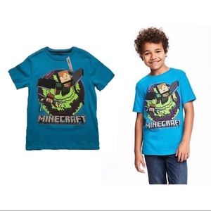 Old Navy | Shirts & Tops | Boys Minecraft Tee Sz 67 | Poshmark